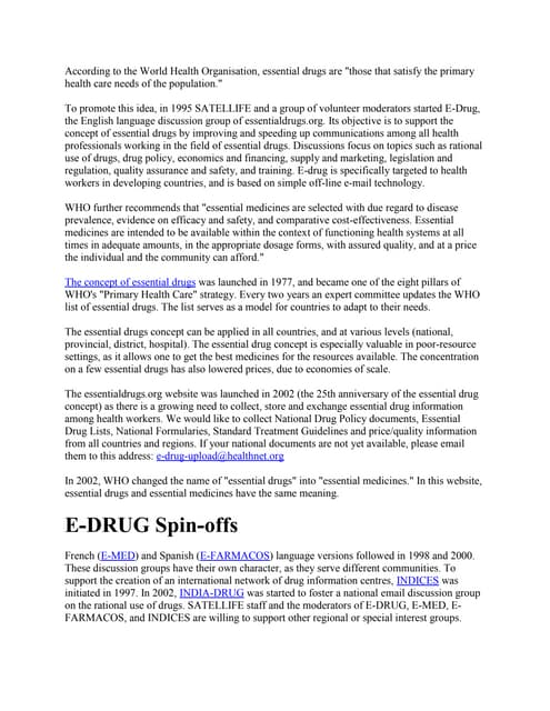 Essential Drug Concept in Pharmacology | WHO Model List & Rational Use ...