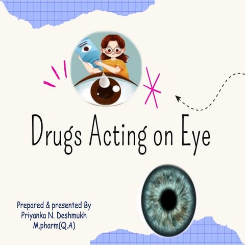 Drugs acting on Eye(pharmacology) pdf,pptx | PDF