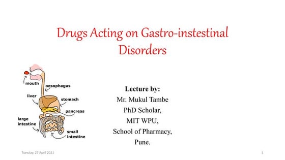 Digestants and Carminatives | PPT