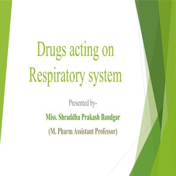 Drugs acting on respiratory system. pptx | PPTX
