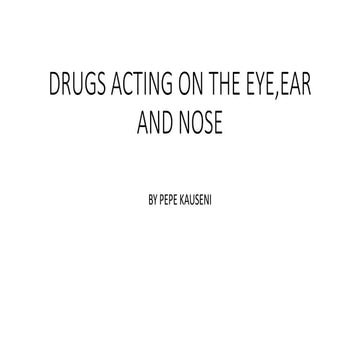 DRUGS IN OPHTHALMOLOGY | PPTX