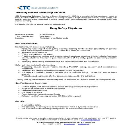 Drug safety physician 73 846-dsp-w | PDF