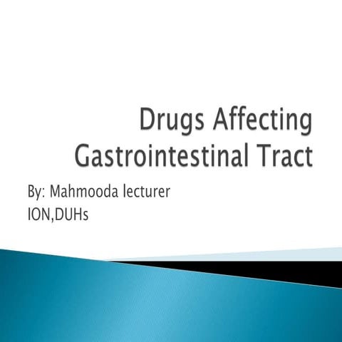 Drugs acting on G.I. system | PPTX
