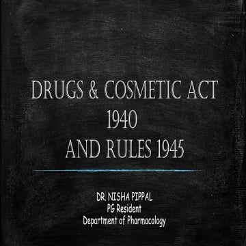 Pharma Jurisprudence Schedules & Acts | PDF