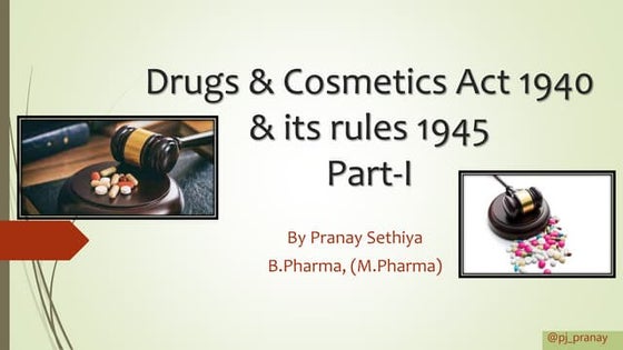 Drugs and cosmetics act-Control Of Spurious Drugs | PDF
