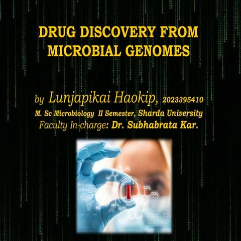 Drugs Discovery and Development from Microbial Genome.pptx