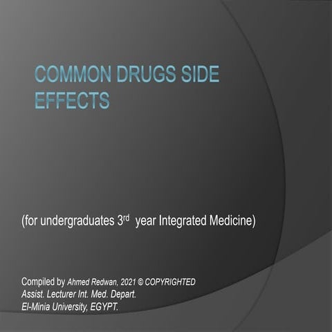 common drugs side effects | PPTX