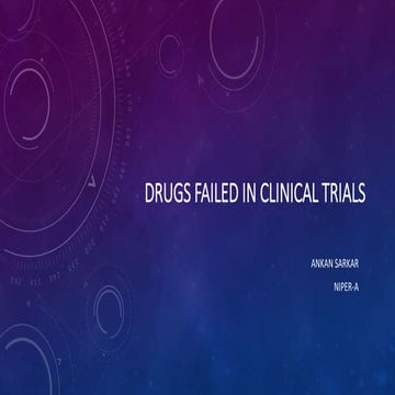 Drugs failed in clinical trials | PPTX | Cancer | Diseases and Conditions