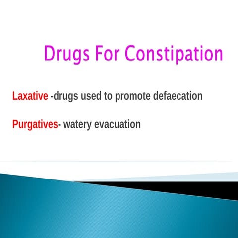 Drugs For Constipation And Diarrhoea Pptx