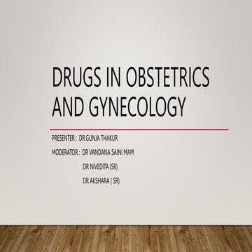 important drugs in obstetrics and gynaecology | PPTX