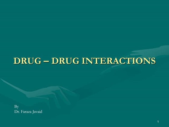 Drug interactions | PPT