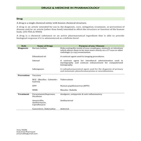 Drugs & Medicine In Pharmacology | PDF