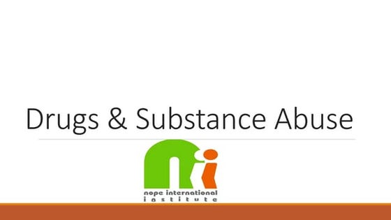 Substance abuse and addiction | PPT