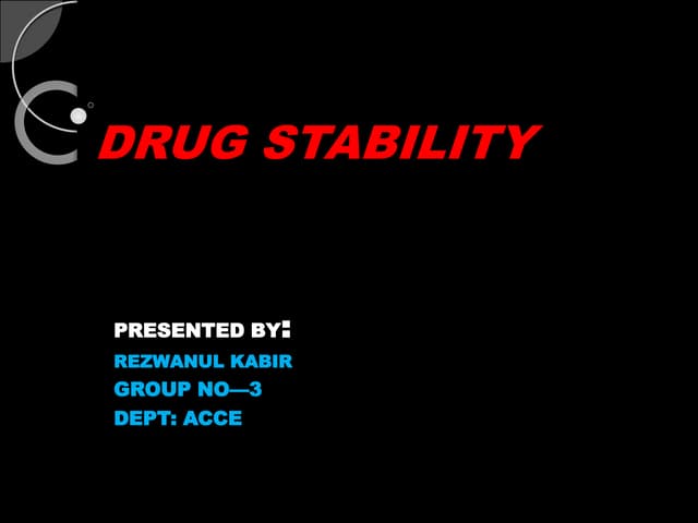 Drug Stability | DOCX