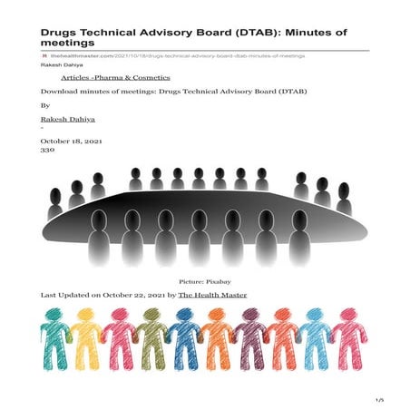 Drugs Technical Advisory Board (DTAB) Minutes of meetings | PDF