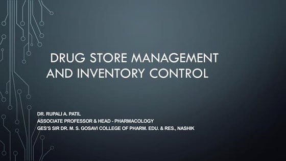 PPT Storing of Medicines.pptx | Pharmaceutical Industry | Industries