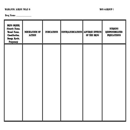 Drug study form | DOCX