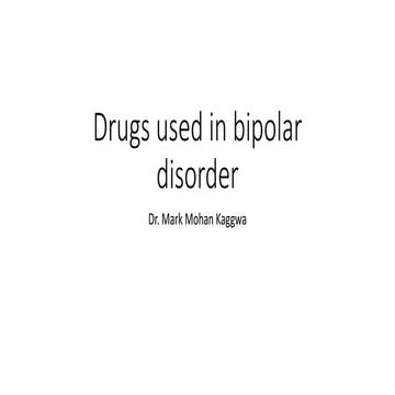 Drugs used in bipolar disorder | PPT
