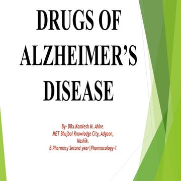Drugs used in the treatment of Alzheimer's Disease.pptx