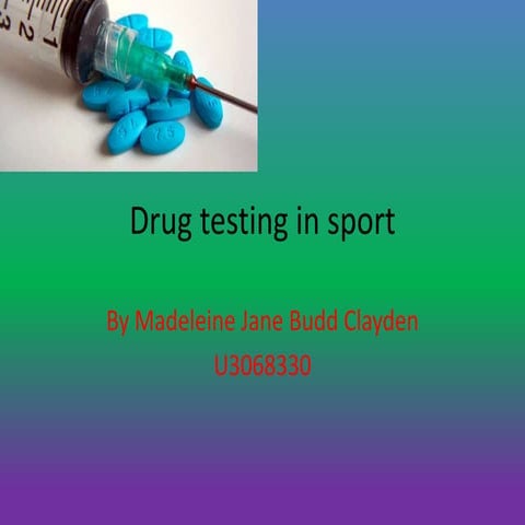 Drug testing in sport | PPTX