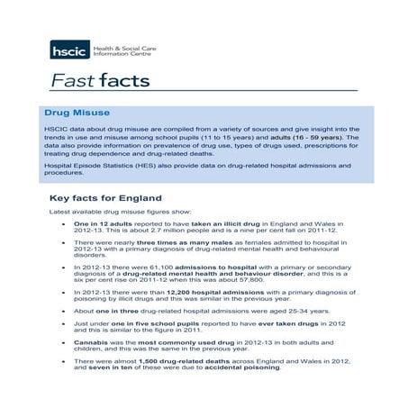 Fast Facts: Drug Misuse | PDF