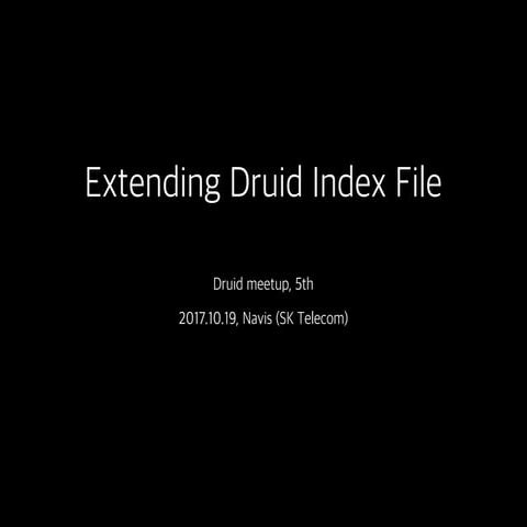 Extending Druid Index File | PDF