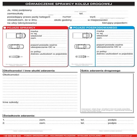 Druk oswiadczenia-kolizji-drogowej | PDF