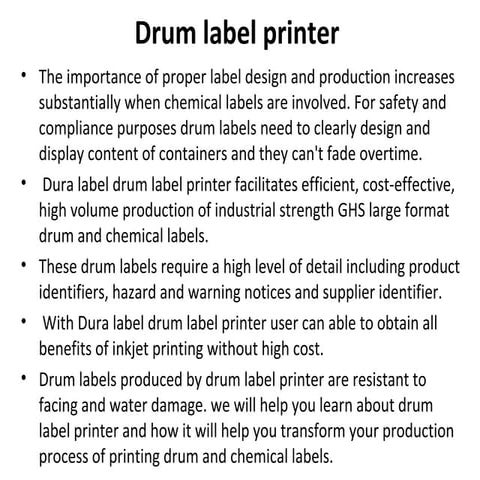 Drum label printer | PPT