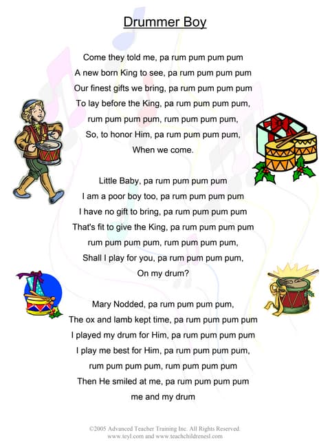 Little drummer - Christmas carol | PPT