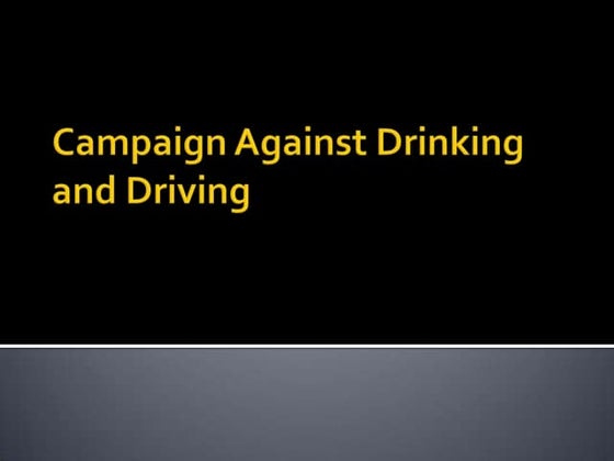Drunk driving | PPTX
