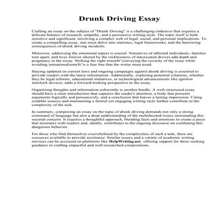Drunk Driving Essays.pdf