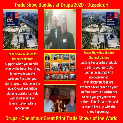Trade Show Buddies at Drupa 2020 - Dusseldorf : Thursday 20th June 2019 ...