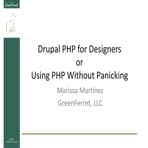 Drupal PHP for Designers | PPTX