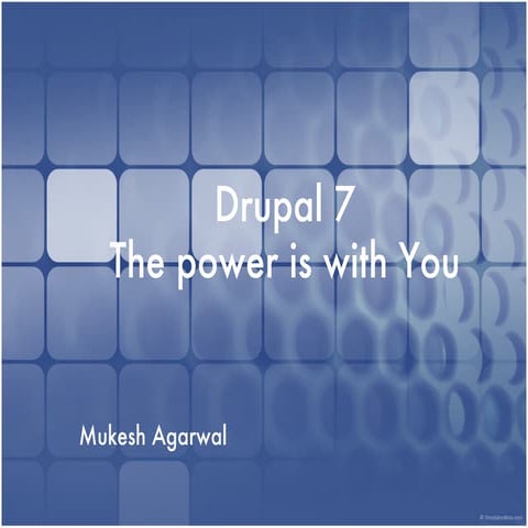 Drupal 7 unleashed | PPT