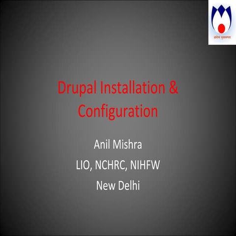 Drupal Installation And Configuration Ppt