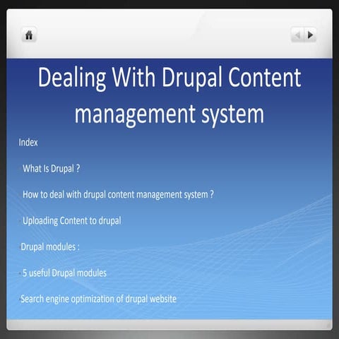 Drupal content manahment system - manual | PPT