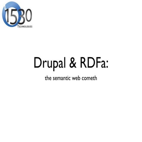Drupal 7 & The Semantic Web | PDF | Computing | Technology & Computing