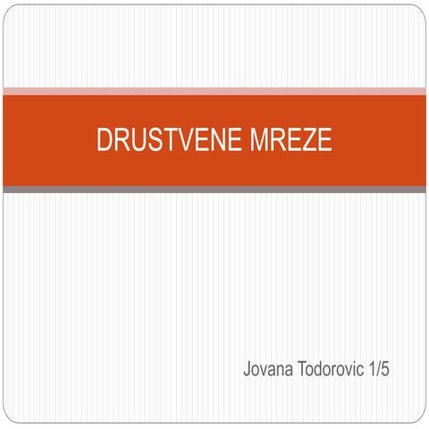 Drustvene mreze | PPTX