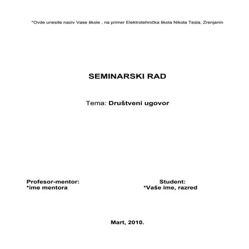 Drustveni ugovor zan zak ruso | PDF