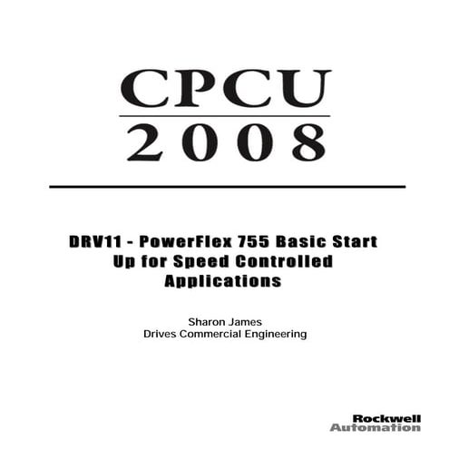 Drv11 power flex 755 basic start | PDF