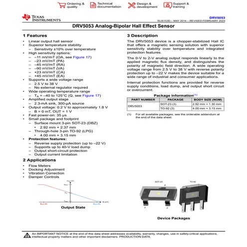 drv5053 sensor hall effect for ev .pdf