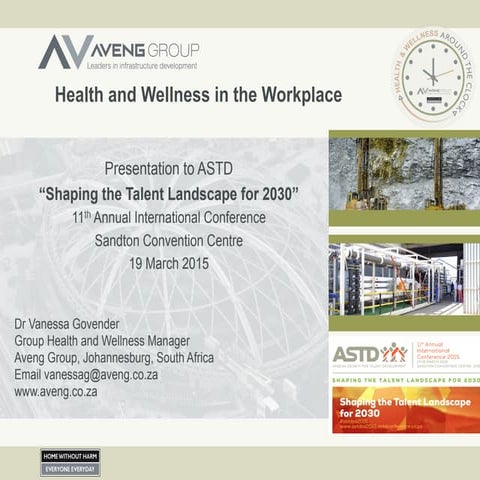 Dr Vanessa Govender- Wellness in the Workplace | PDF
