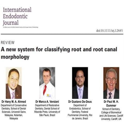 New Root Canal Classification System | PPTX