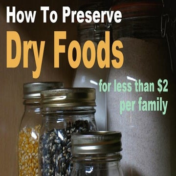 How to Store Dry Food | PDF