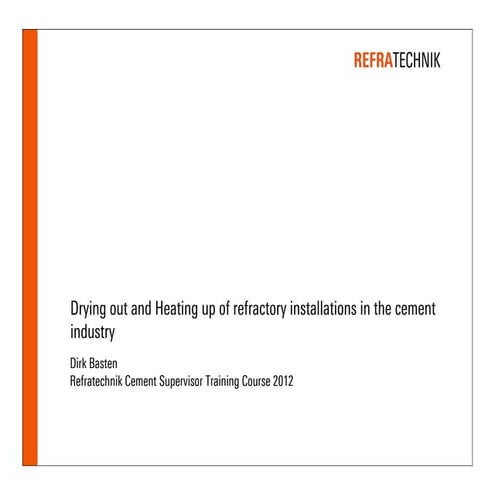 Dry out-heating-up-of-cement-kiln-refractories | PDF