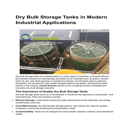 Reliable Dry Bulk Storage Tanks _ Center Enamel.docx