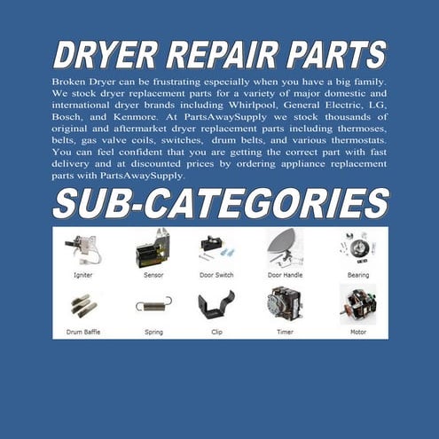 Dryer replacement parts | PDF