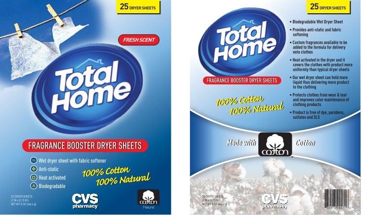 CVS Total Home 100% Cotton Dryer Sheets