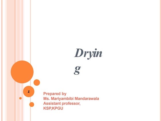 Drying rate | PPTX | Chemistry | Science