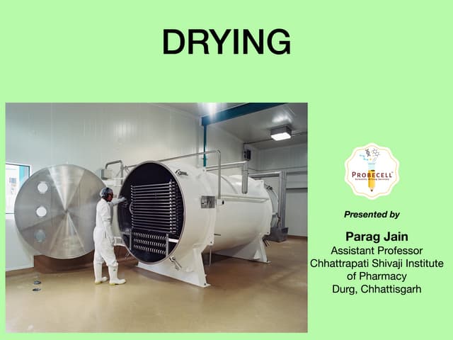 Crystallization and drying | PPTX